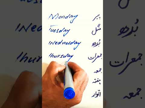Words Meaning #daysname #english #translations