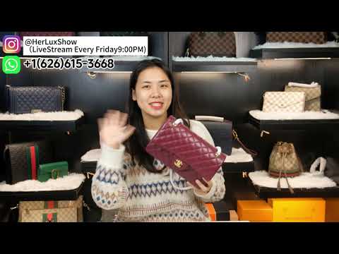 AMAZING CHANEL CLASSIC FLAP MEDIUM UNBOXING, burgundy lamksin & golden hardware