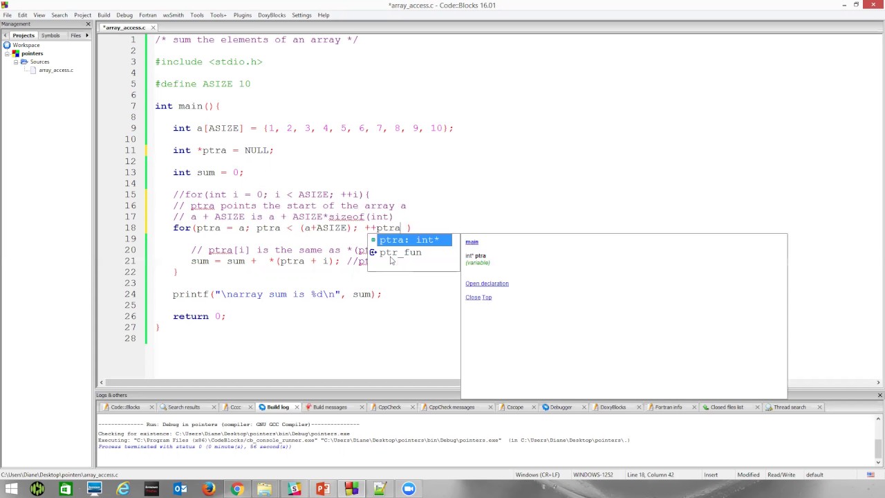 Pointers part 6, arrays