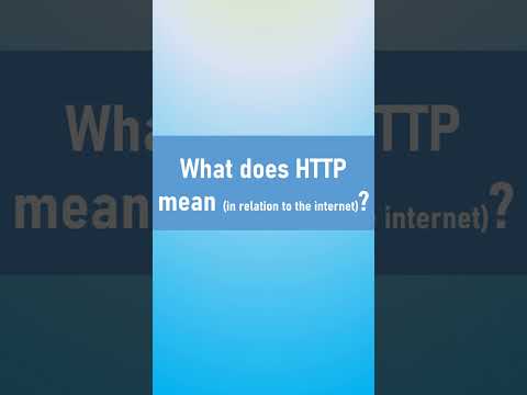 What does HTTP mean?
