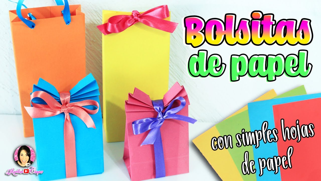 Bolsitas de Papel para Regalo paso a paso por DIY con Marlene Campos