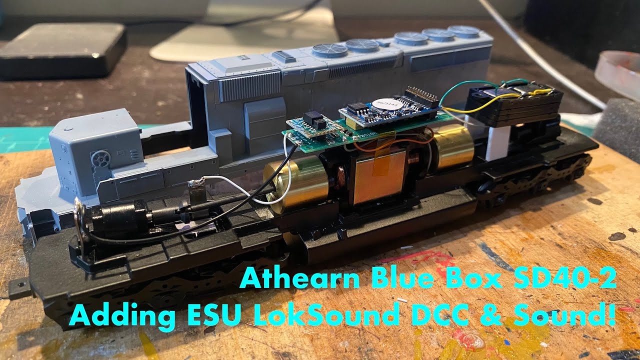 HOW TO Install DCC and Sound into an Athearn Blue Box SD40-2 (ESU LokSound 5 + DecoderBuddy)