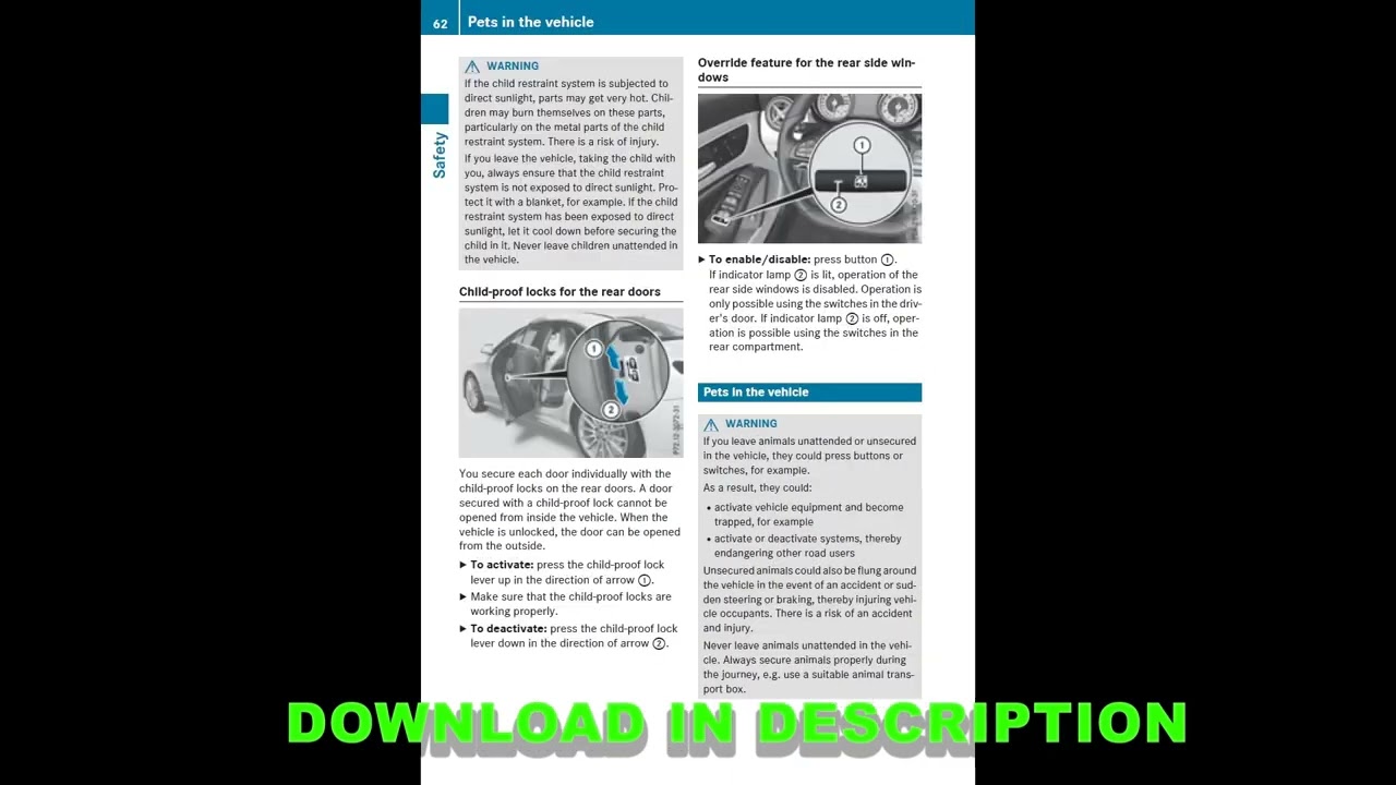 Mercedes V CLASS 2014–2023 Owner’s Manual PDF – Full Maintenance & Small Repair Guide | English