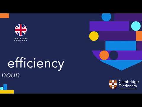 How to pronounce efficiency | British English and American English pronunciation