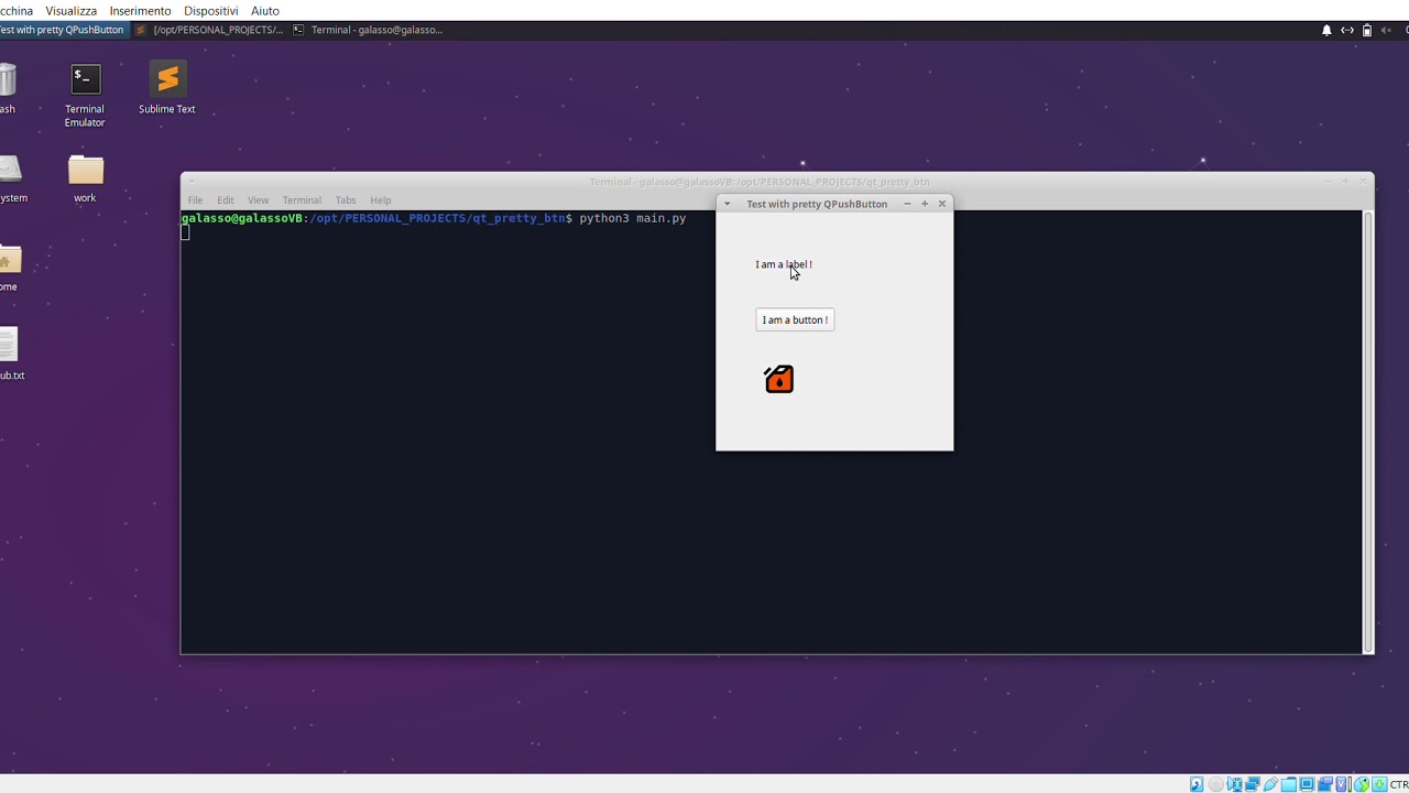 [PyQT5] QPushButton showing like QLabel