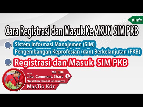 Cara Registrasi dan Masuk Ke Akun SIM PKB