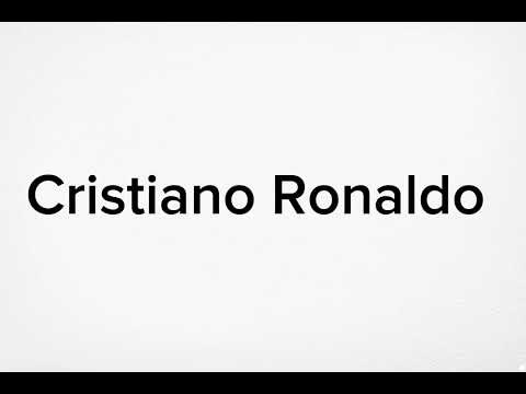 How to pronounce Cristiano Ronaldo ? (Correctly)