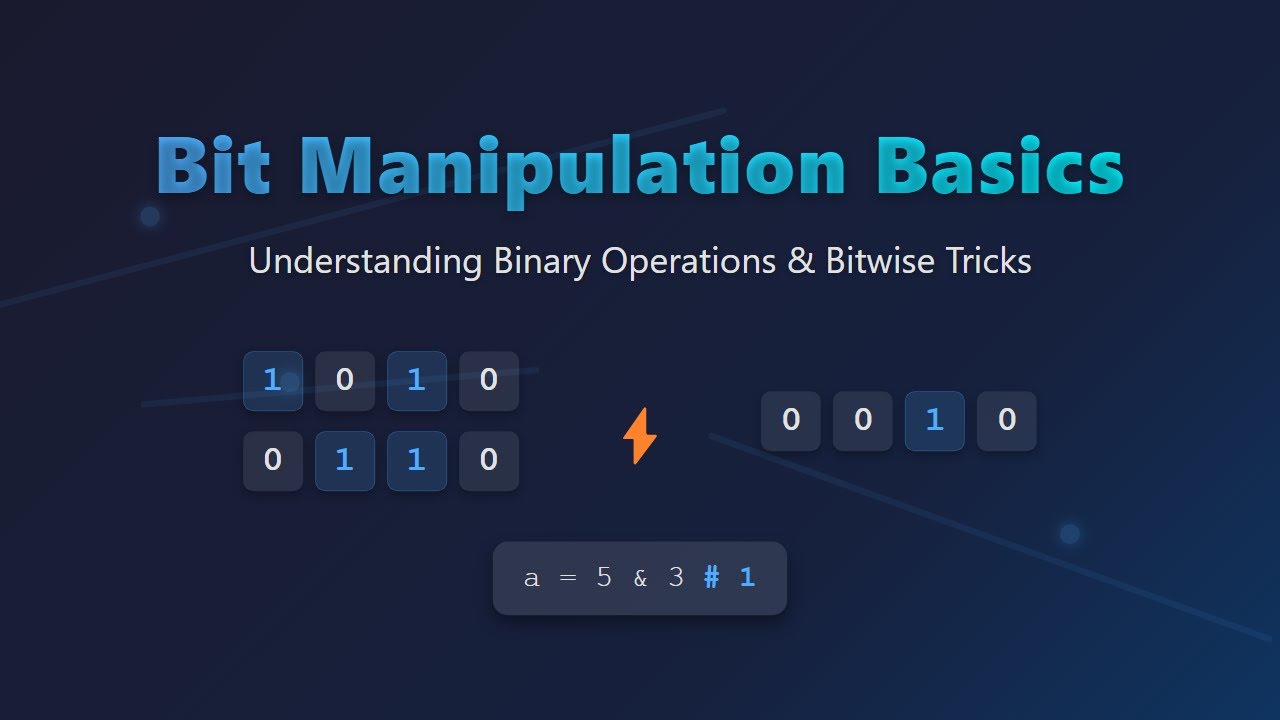 Bit Manipulation Basics: Understanding Binary Operations & Bitwise Tricks for Beginners