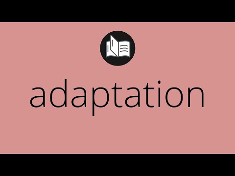 What ADAPTATION means • Meaning of ADAPTATION • adaptation MEANING • adaptation DEFINITION