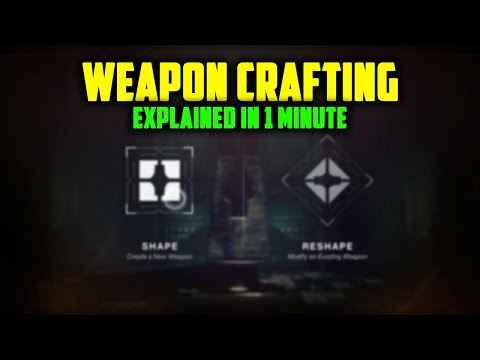 New Weapon Crafting explained in under a minute.