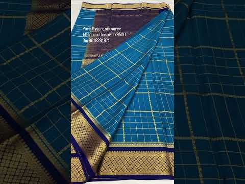 Pure Mysore silk saree for booking Watsapp 8618281874
