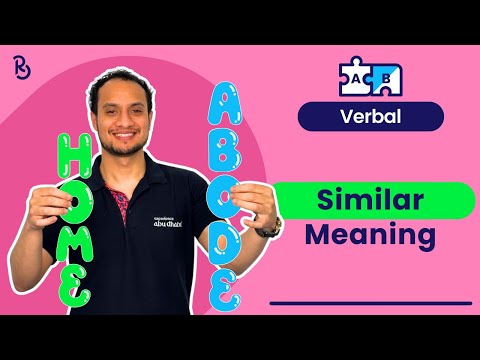 Similar Meaning (11 Plus Verbal Reasoning)