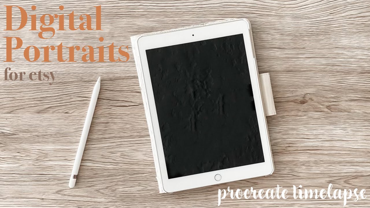 Drawing Digital Portraits for My Etsy Listings | Procreate Timelapse | Rachel Marie