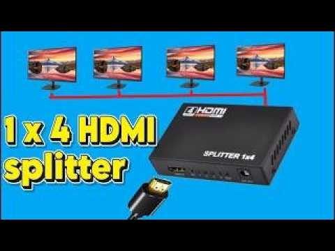 Easy 1x4 HDMI Splitter 4K Tutorial: how Clone Screen to 4 Displays?
