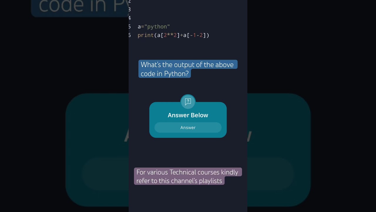 Python Code Snippet-22 #pythonshorts #pythonmcq