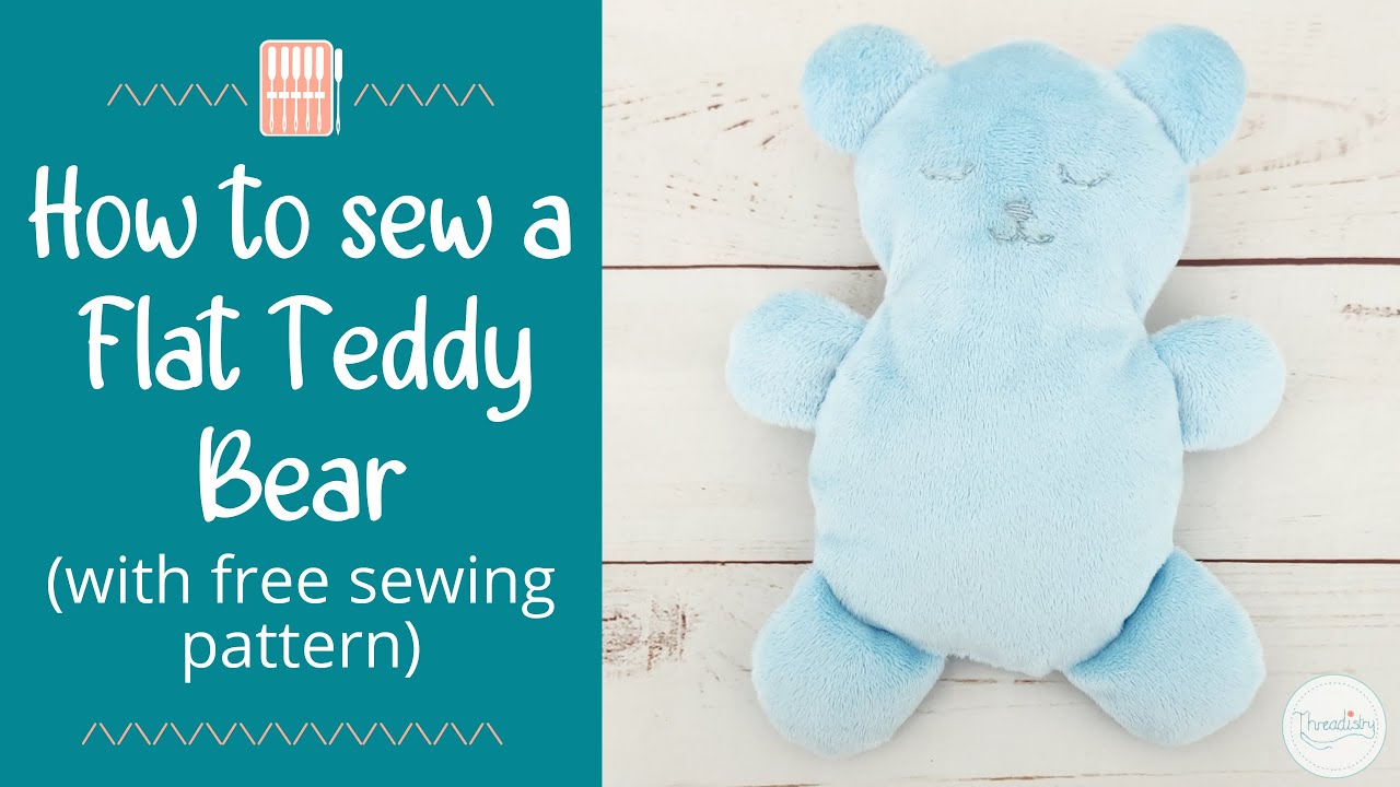 How to sew a Flat Teddy Bear | sewing pattern & tutorial