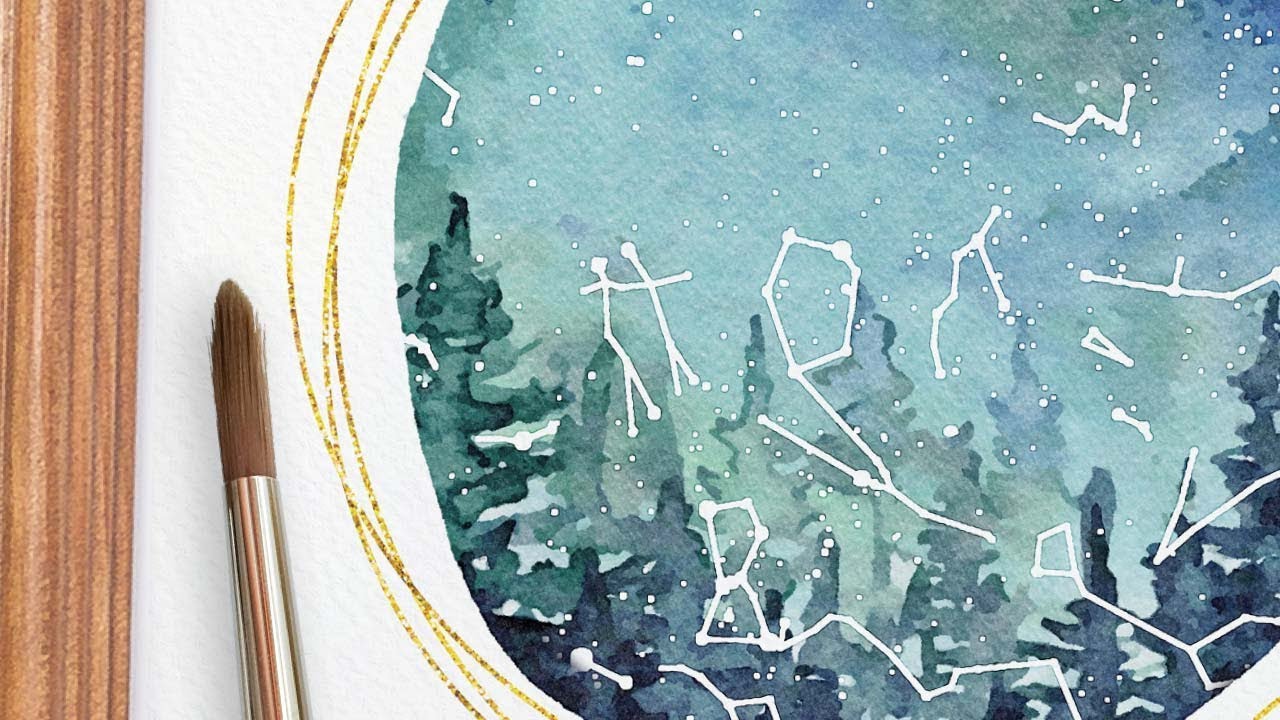 Watercolor Constellation Poster Creator Tutorial