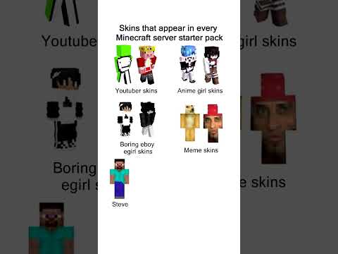 skins that appear in every Minecraft server starter pack meme #Memes #minecraft