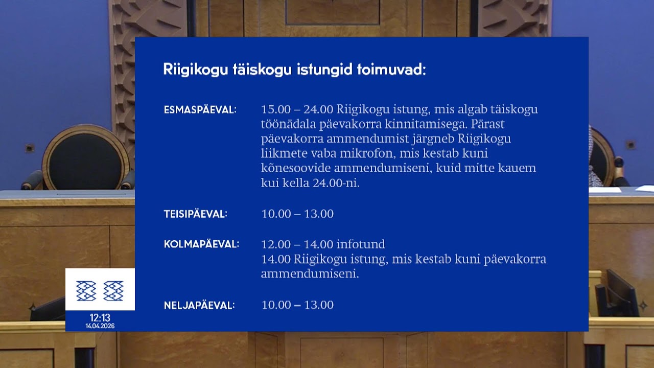 Riigikogu 14.04.2026