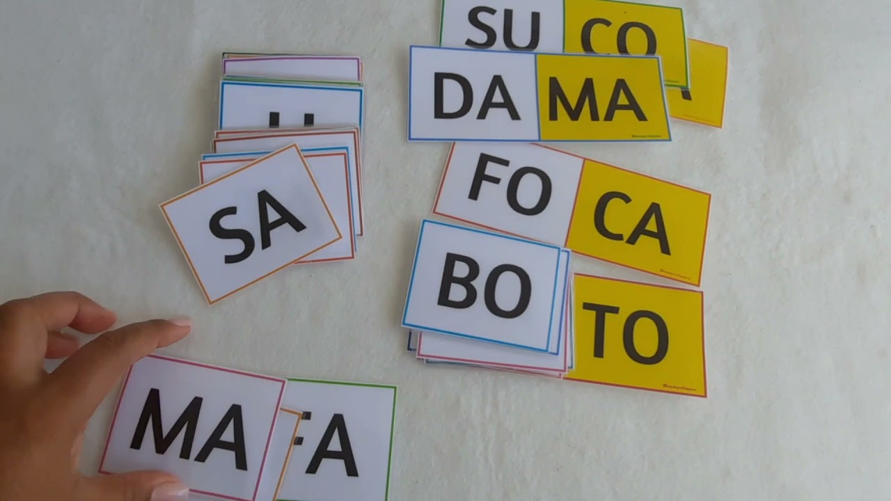 Fichas das sílabas simples -  arquivo gratuito em PDF