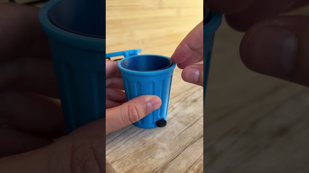 3D Printed Step Trash Bin #toy #3dprinting #decor