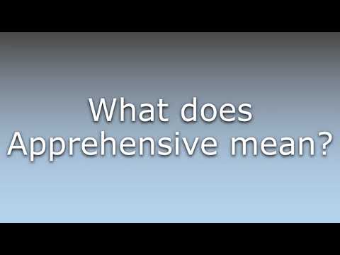 What does Apprehensive mean?