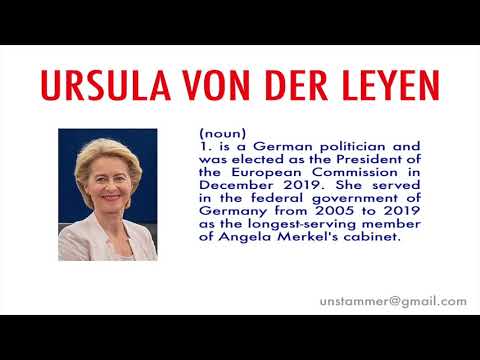 How to Pronounce Ursula Von Der Leyen