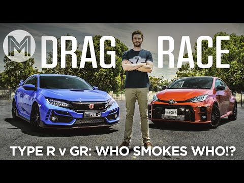 Toyota GR Yaris vs. Honda Civic Type R: Drag Race Video Test