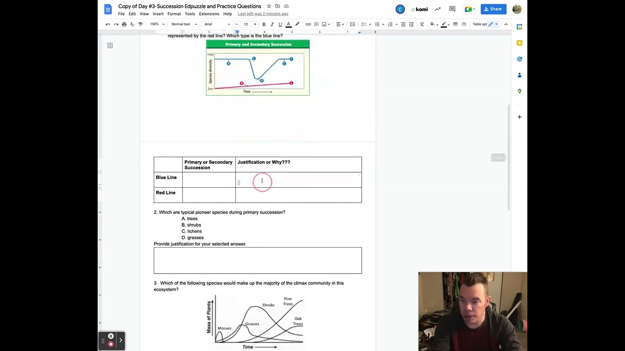 Succession worksheet instructions