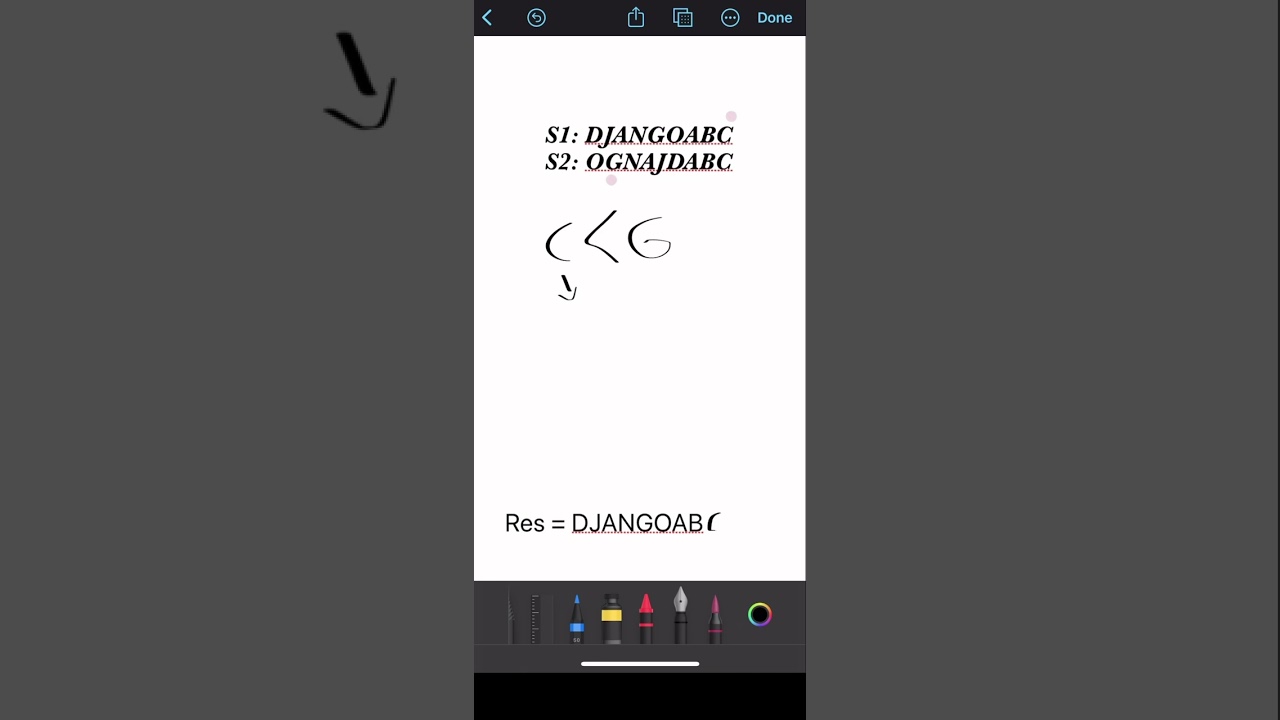 Solving Morgan and a string problem on hackerrank