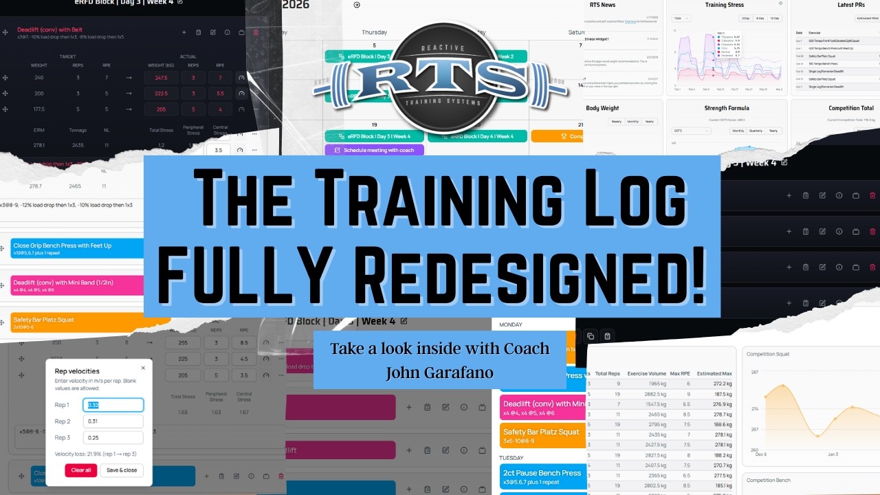 RTS Training Log Rebuild Overview