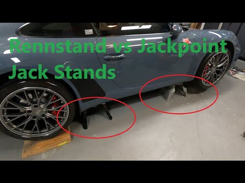 Rennstand vs Jackpoint Jack Stand Comparison & Overview DIY Porsche Low Profile 911