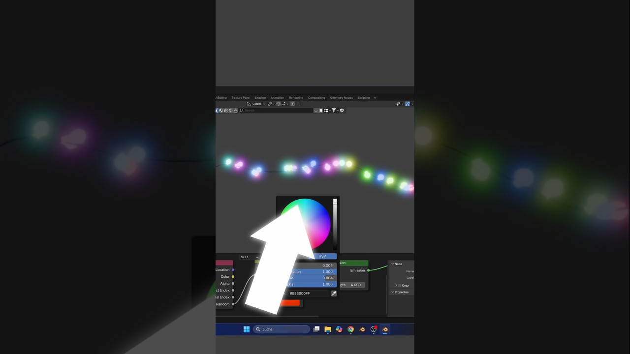 Blender Advent Calendar Day 21 | Christmas Lights 💯 #blender #b3d #blender3d #tutorial #3dart
