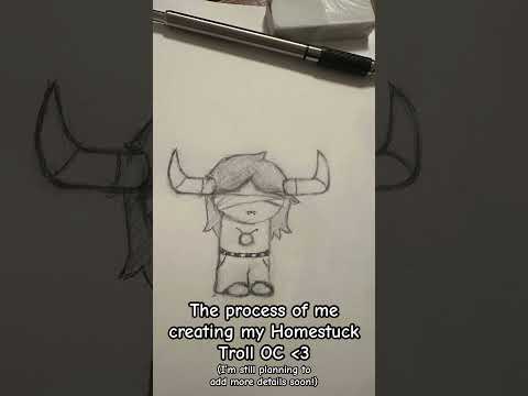 The process of me making my troll OC for Homestuck!