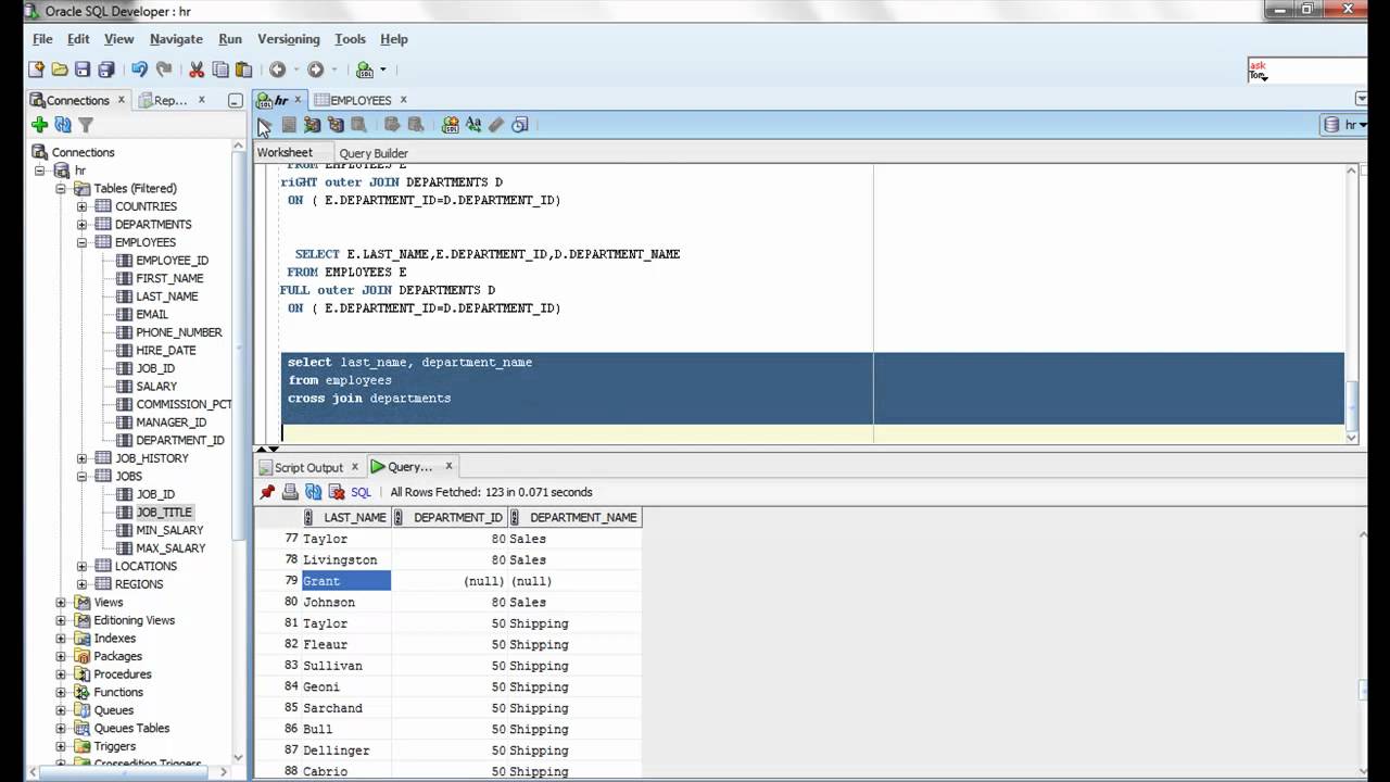 Oracle SQL Video Tutorial 39 - Cartesian Products or CROSS Joins