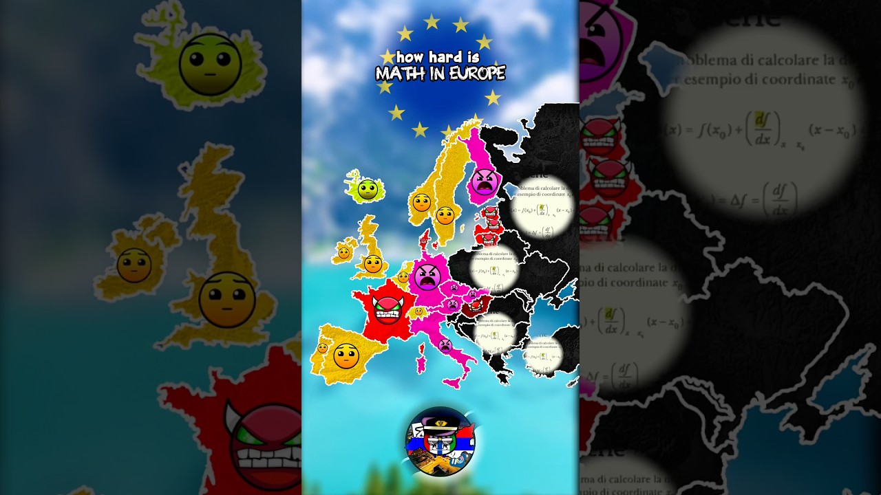 how hard is math in #europe #map #mapping #geography #history #mapper #math #mathematics #school
