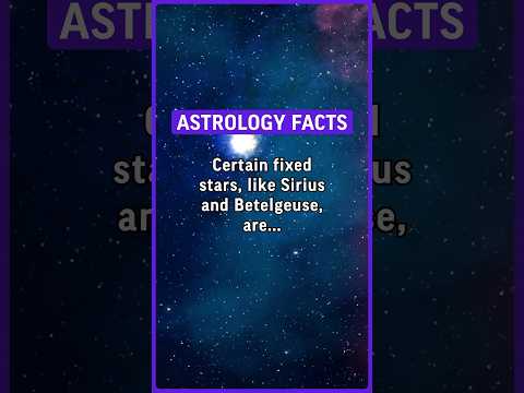 Certain fixed stars, like Sirius and Betelgeuse, are considered influential in astrology… #astrology
