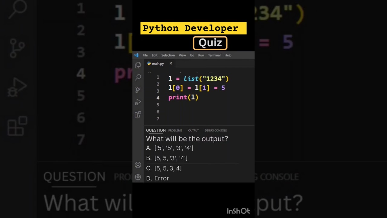 quiz for a python developer part #6 #python #quiz #pythonquiz #listinpython