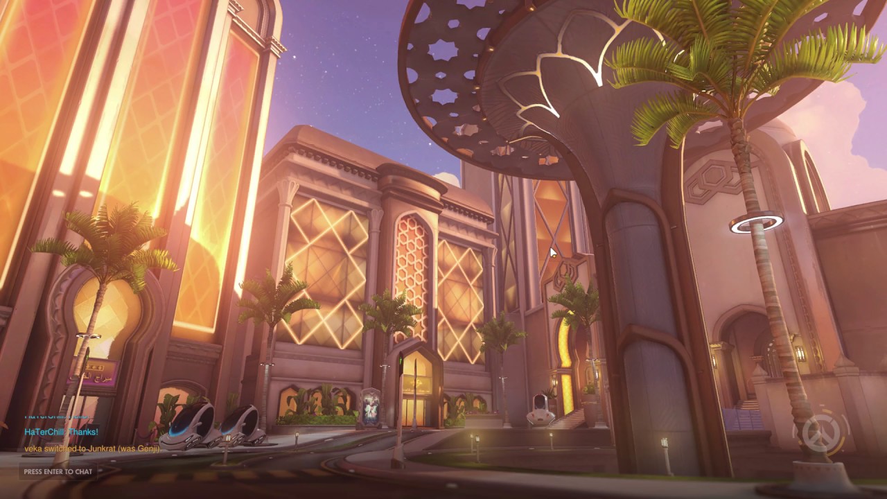 Overwatch beautiful Oasis map gameplay