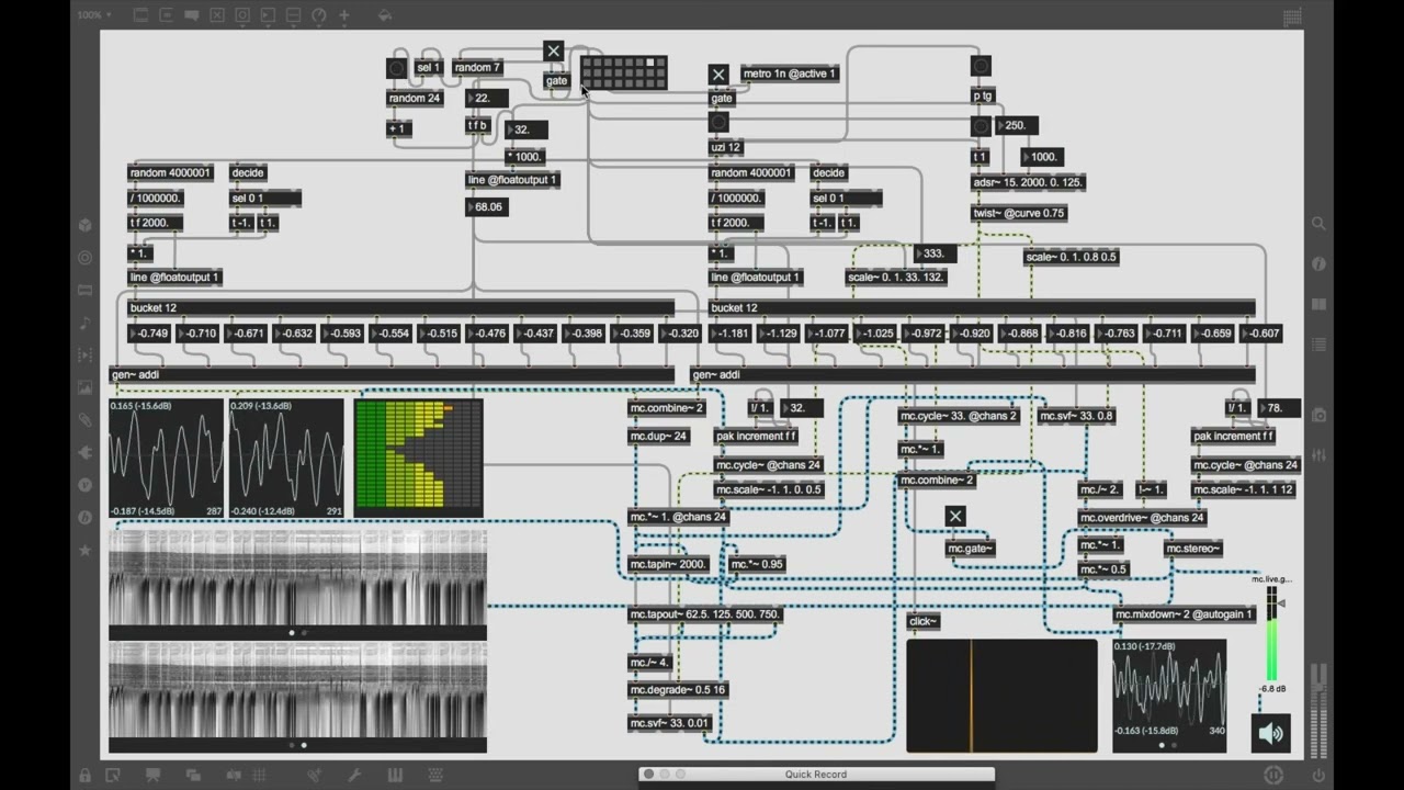 Max/msp - drone/ambient/abstract patch