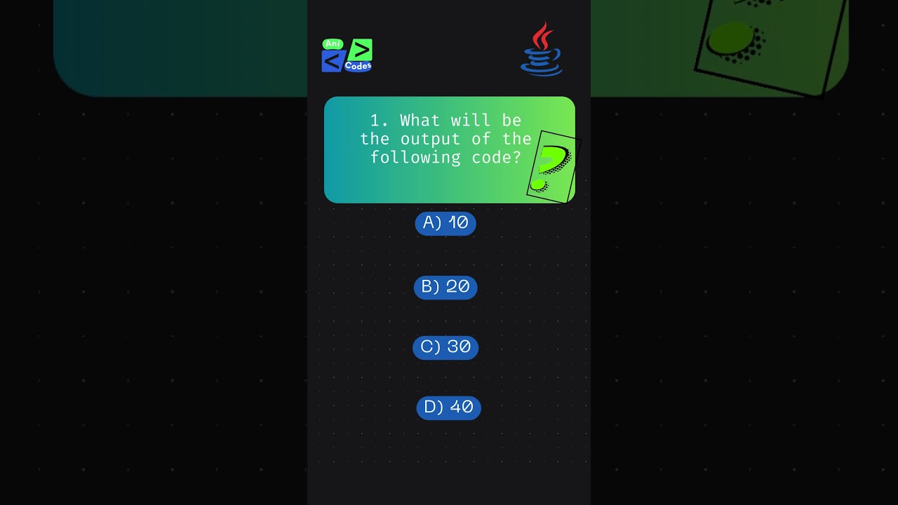 Q1|Java Quiz: Test Your Knowledge with These Java Programming Questions!