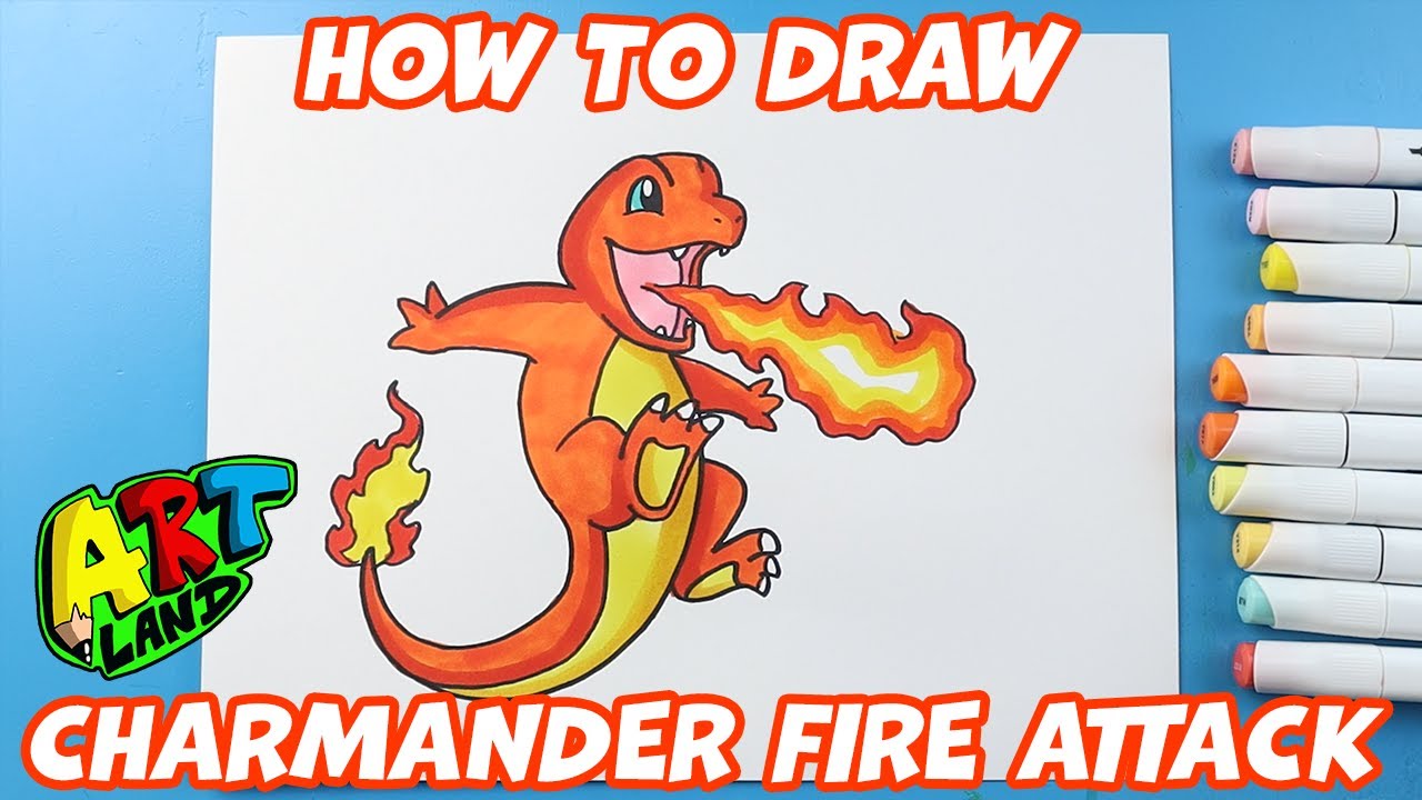 How to Draw a Charmander Fire Attack