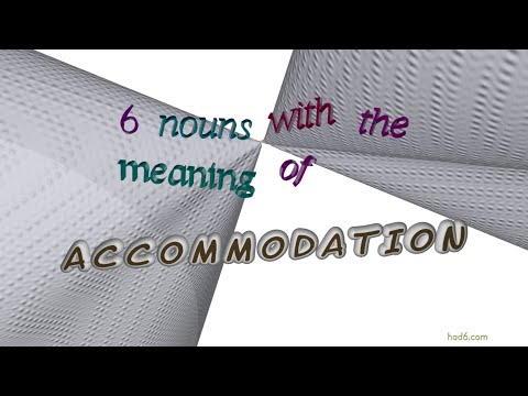 accommodation - 8 nouns synonym to accommodation (sentence examples)