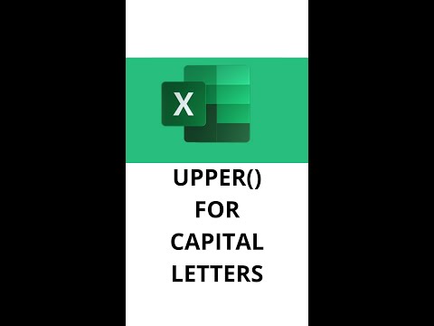 UPPER function to Convert text to uppercase letters In Microsoft Excel