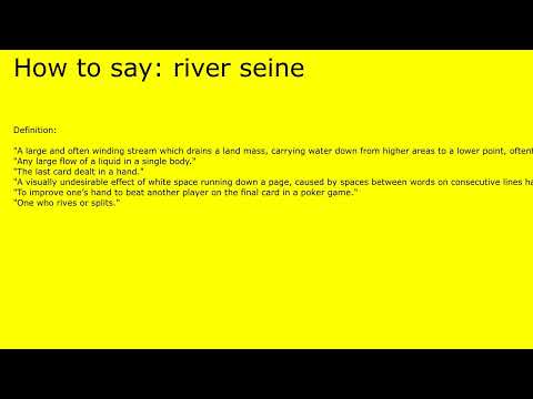 How to pronounce river seine by british speaker