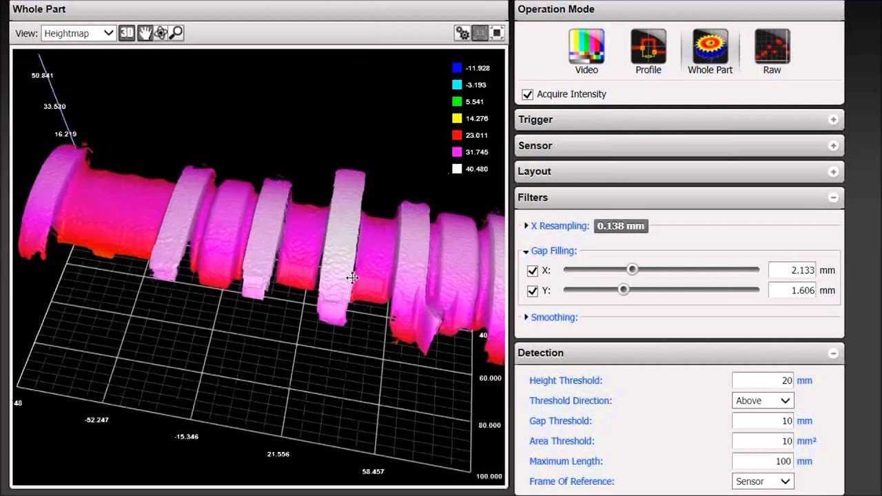 3D profiling of camshafts with the LMI Gocator presented by STEMMER IMAGING