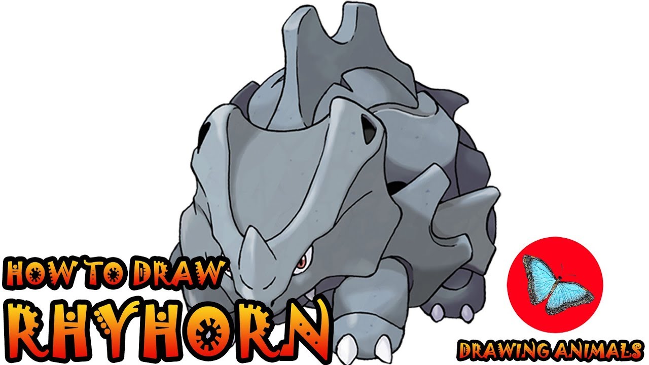 How To Draw Rhyhorn Pokemon | Drawing Animals