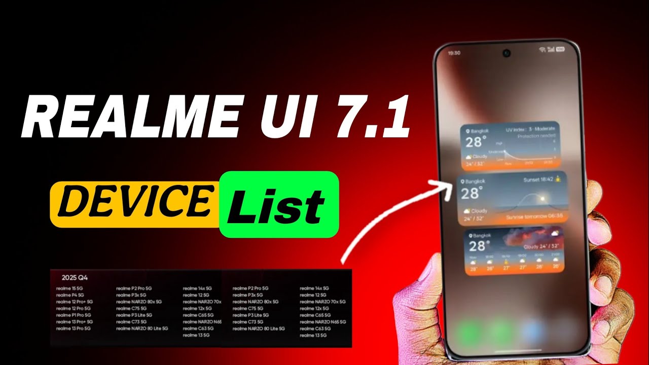 Realme UI 7.1 Update 2026: Supported Devices List, Features & Release Date