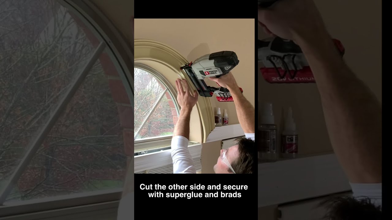 Utilisation de boiseries flexibles sur une fenêtre cintrée #shorts