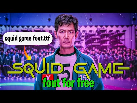 Squid Game Font for free | use in editings of videos,photos | netflix | ottplaform | squid game